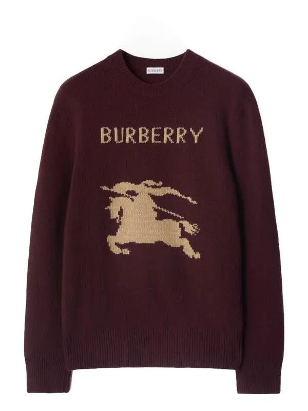 Burberry Equestrian Knight Wool Cashmere Sweater - Box Red