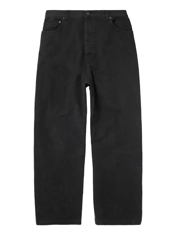 Balenciaga Hybrid Wide-leg Panelled Trousers - Black