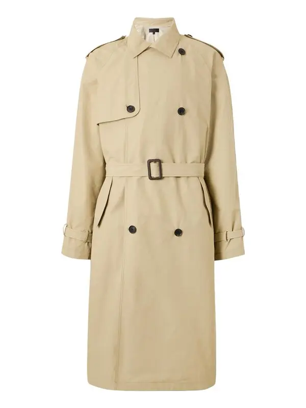 NILI LOTAN Kieran Double-breasted Cotton-blend Trench Coat - Neutrals