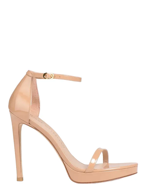 STUART WEITZMAN Disco Patent-leather Sandals - Blush