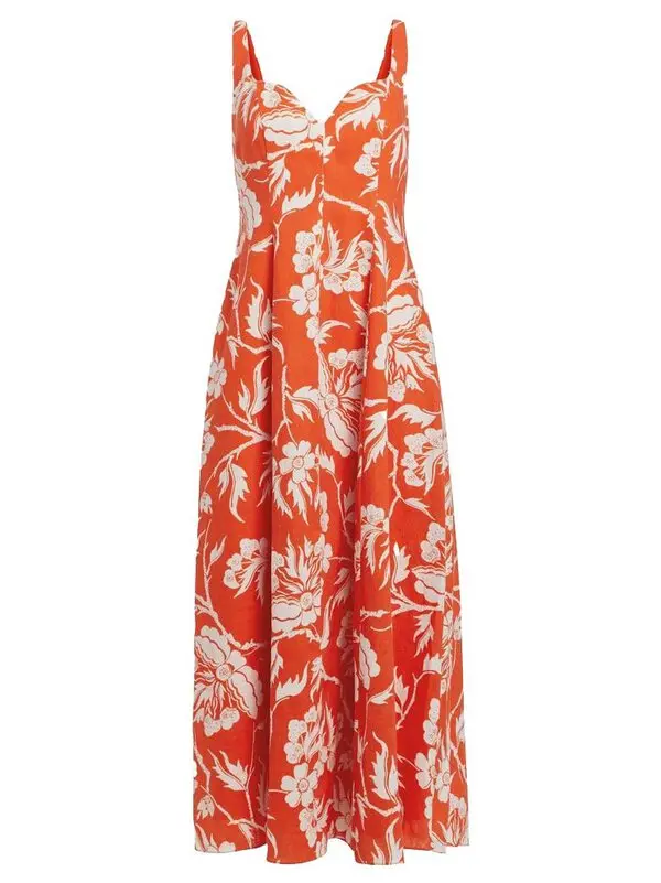 Mara Hoffman Perdita Floral Print Dress - Poppy And White
