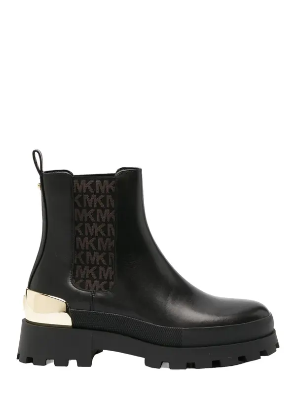 Michael Kors Rowan Leather Ankle Boots - Black