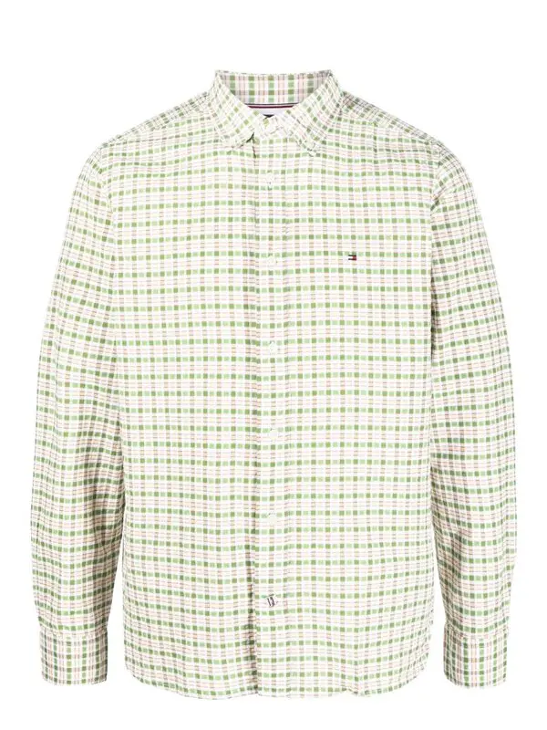Tommy Hilfiger Gingham-pattern Cotton Shirt - Green