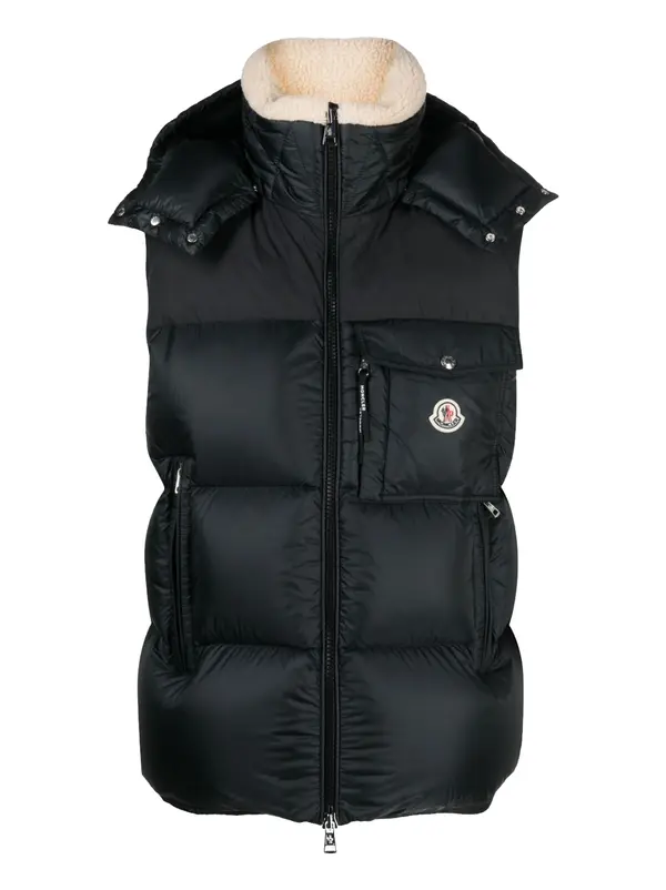 Moncler Feather-down Hooded Gilet - Black