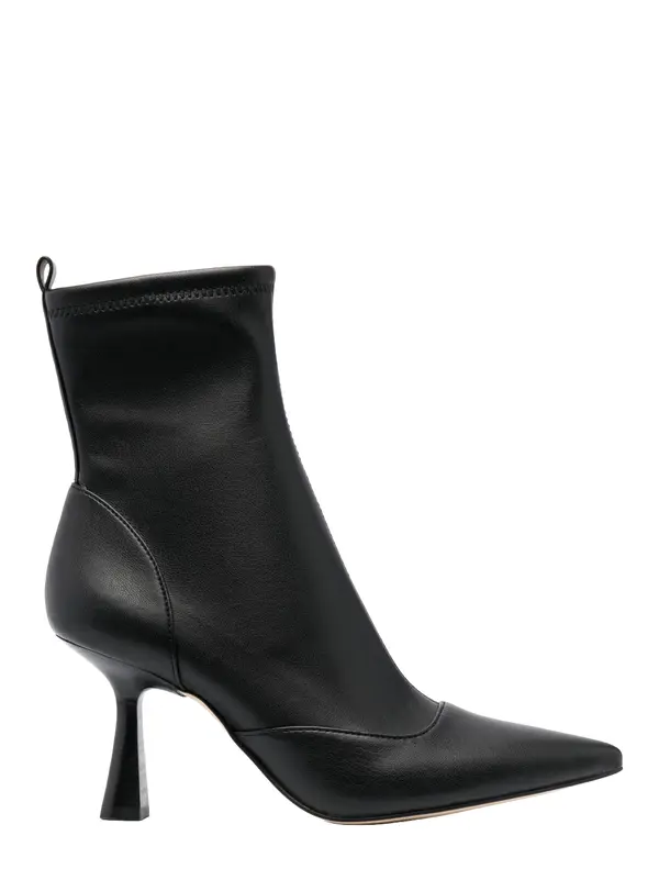 Michael Kors Clara 80mm Leather Ankle Boots - Black