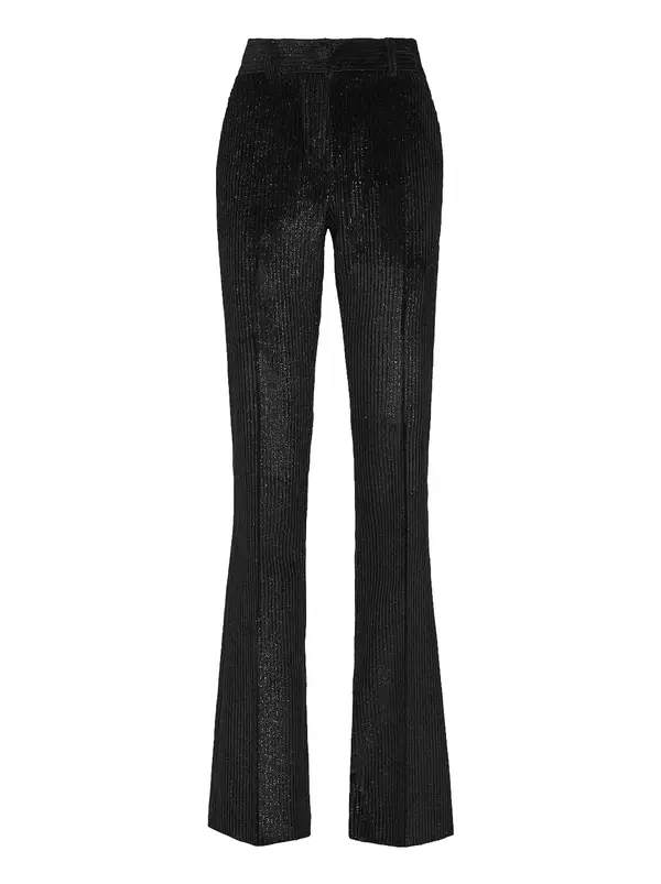Philipp Plein High-waisted Flared Trousers - Black