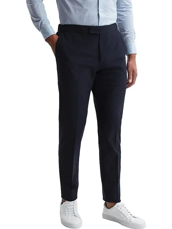 REISS Found Slim-fit Trousers - Navy