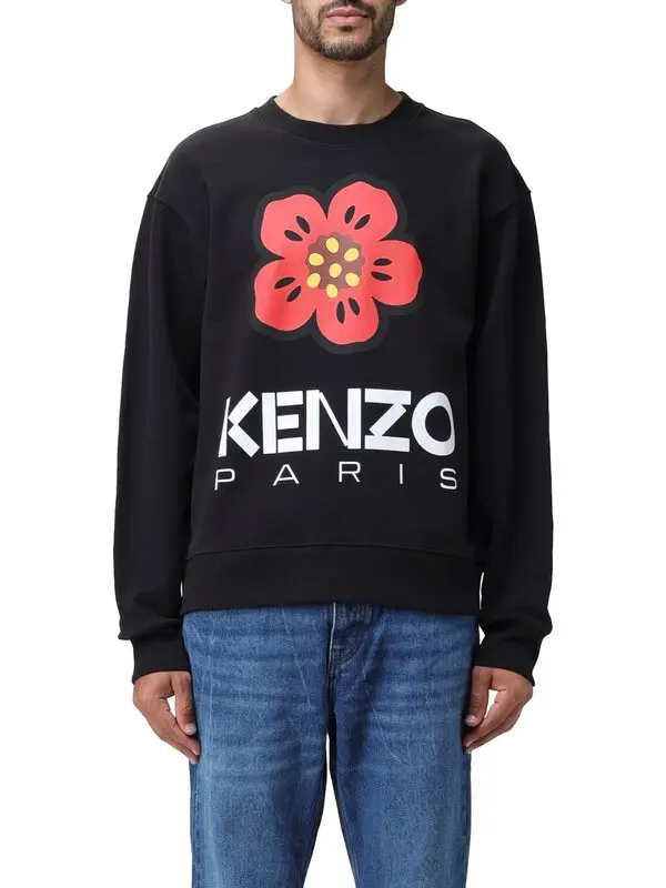 Kenzo Boke Flower Cotton Sweatshirt - Black