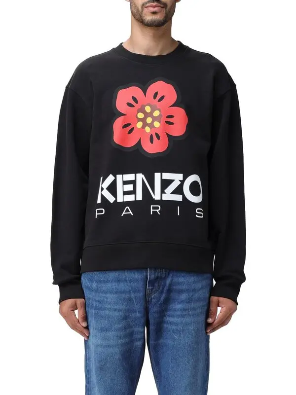 Kenzo Boke Flower Cotton Sweatshirt - Black