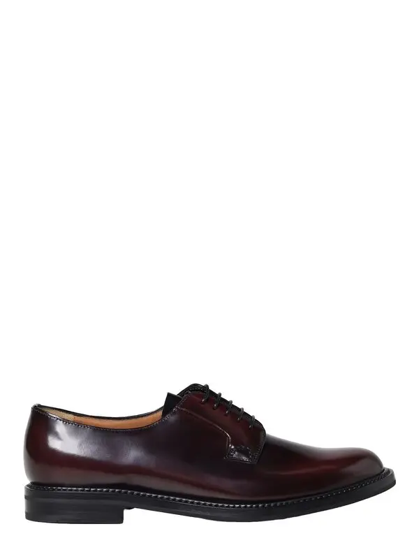 Church's Shannon 2 Wr Derby Shoes In Brushed Leather - Burgundy