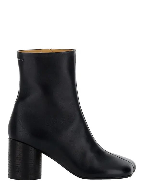 MAISON MARGIELA Leather Zip-up Ankle Boots - Black