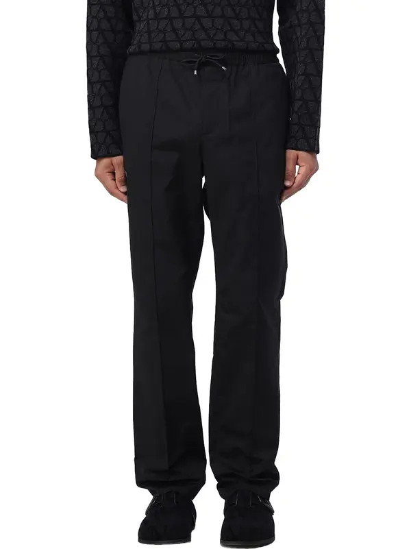 Valentino Garavani Jogger Pants In Cotton - Black