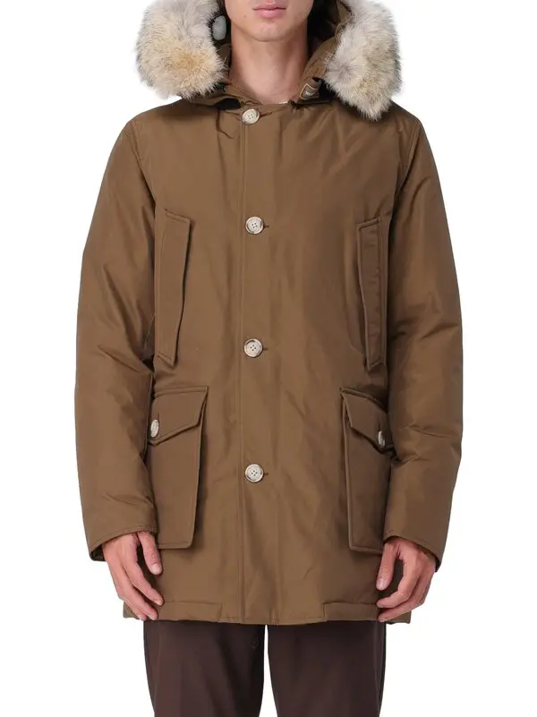 Woolrich Parka With Fur Trim - Coffee
