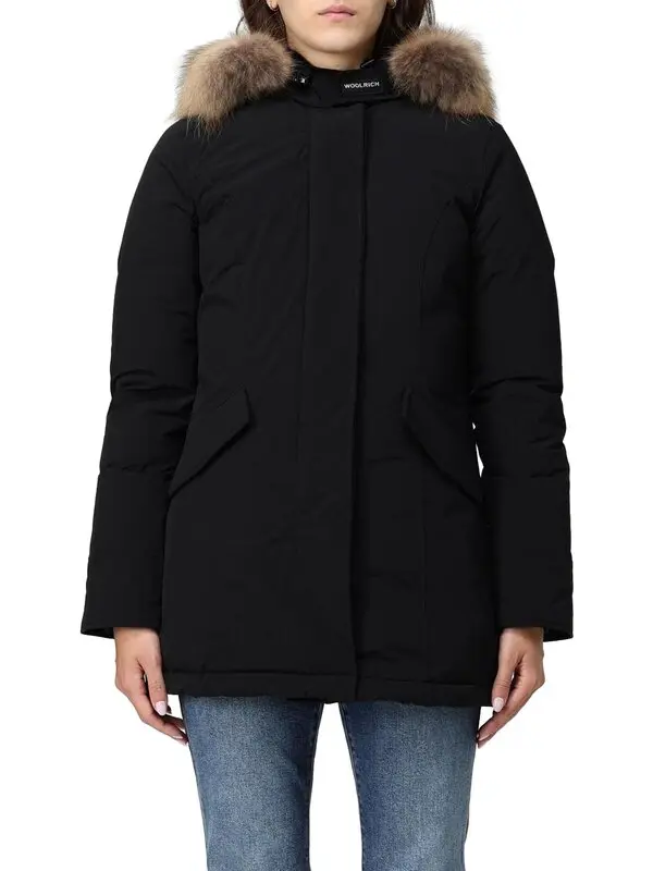 Woolrich Parka With Fur Hood - Black