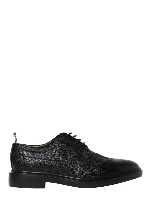 Thom Browne Grained Leather Derby Shoes - Black
