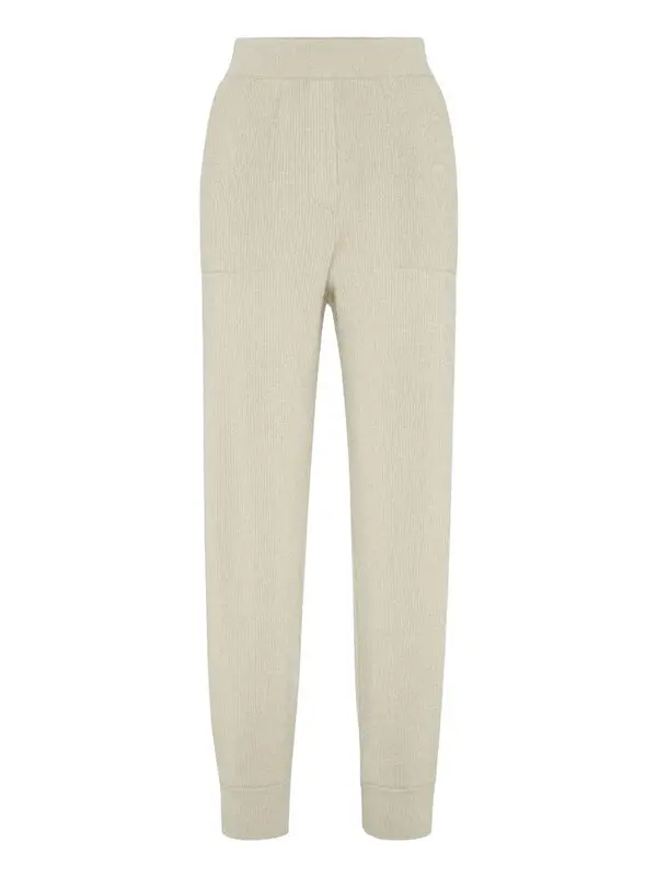 Brunello Cucinelli Cashmere Trousers - Beige