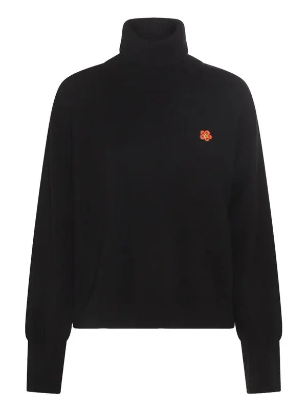 Kenzo Wool Boke Flower Knitwear - Black
