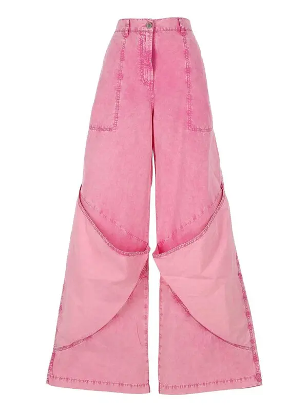 Attico Wide Leg Trousers - Pink