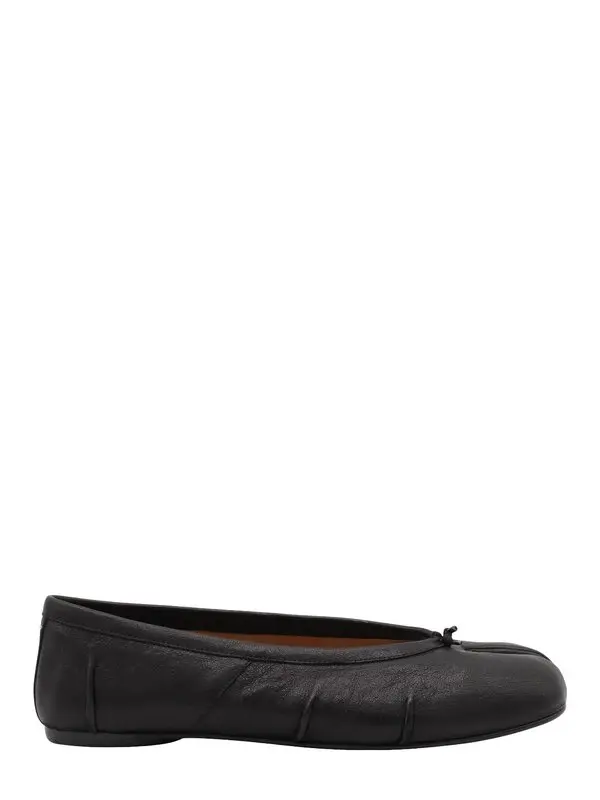 MAISON MARGIELA Leather Tabi Flats - Black