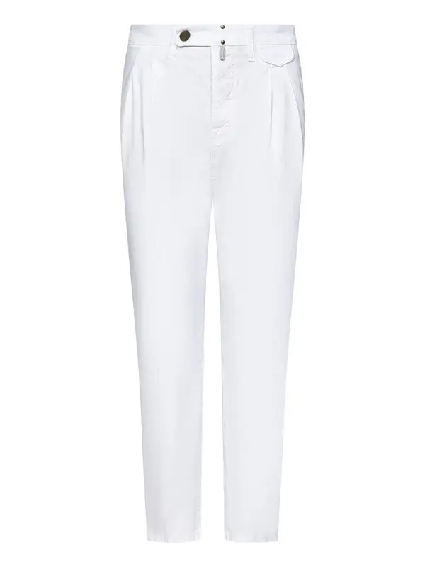 Incotex Tapered Pleated Trousers - White