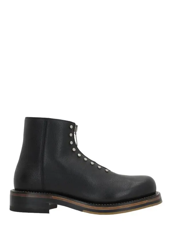 Alexander McQueen Combat Boots - Black+silver