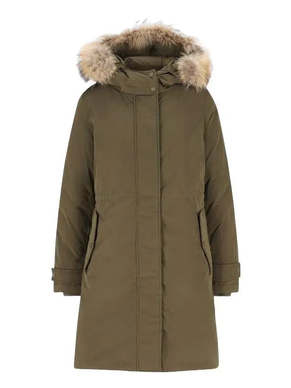 Woolrich Arctic Parka With Fur Trim - Green