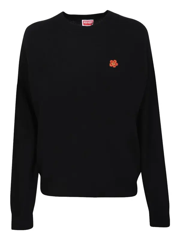 Kenzo Embroidered Wool Jumper - Black