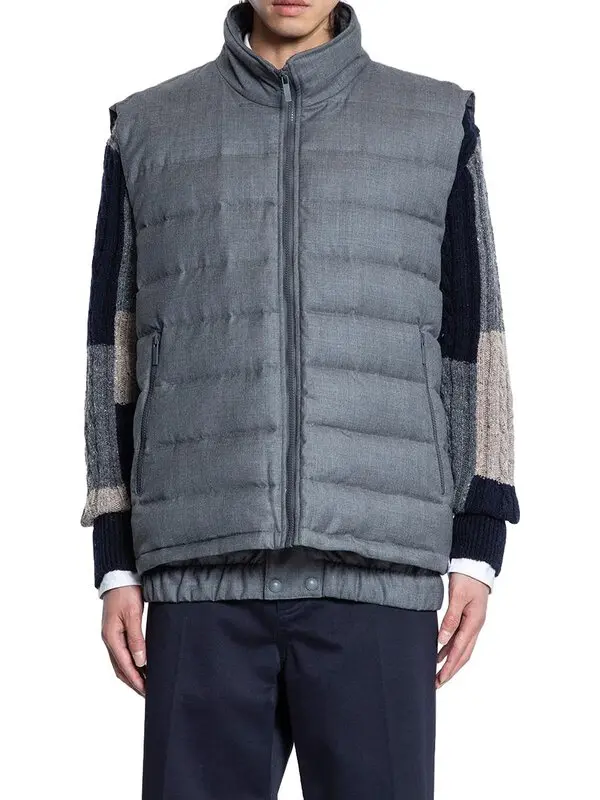 Thom Browne Down-filled Ski Vest - Grey