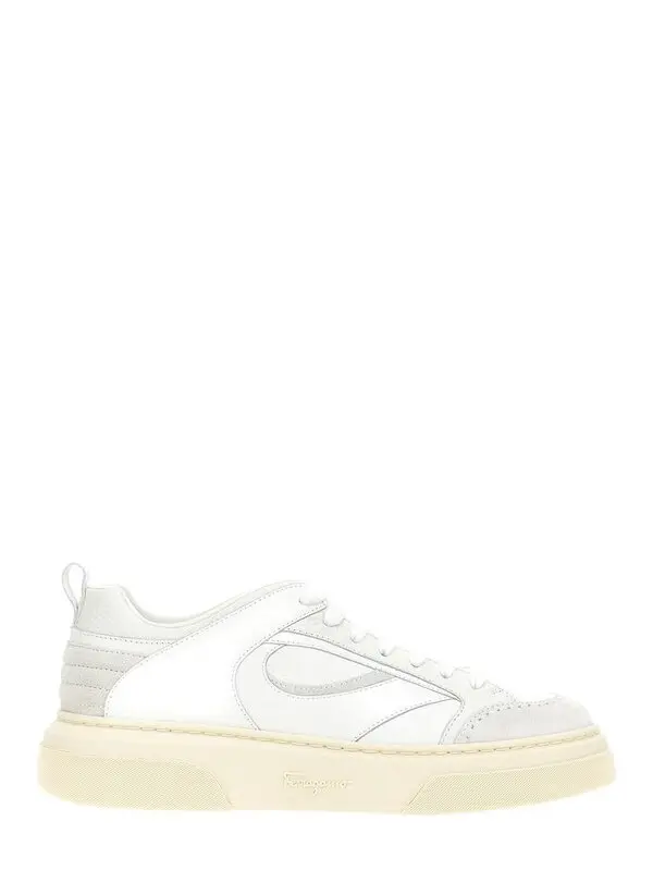 FERRAGAMO Cassina Mix Sneakers - White