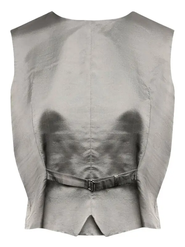 MAISON MARGIELA Satin-finish Vest - Grey