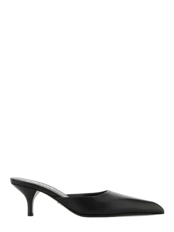 Prada Heeled Mules - Black