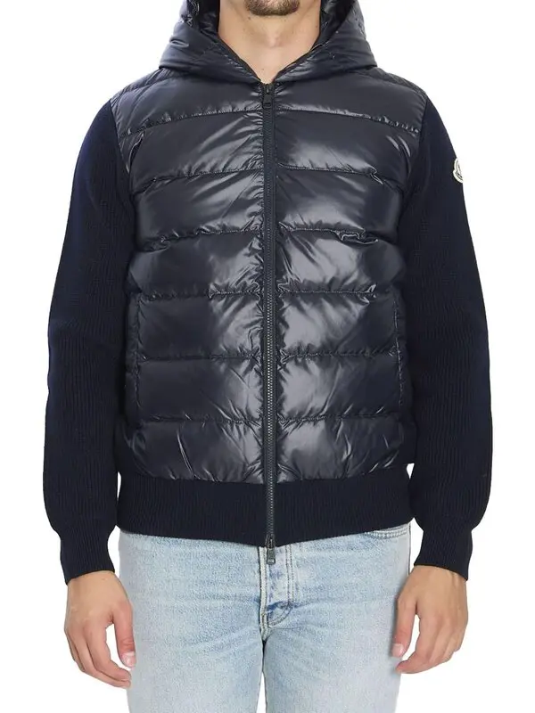Moncler Padded Cardigan - Blue