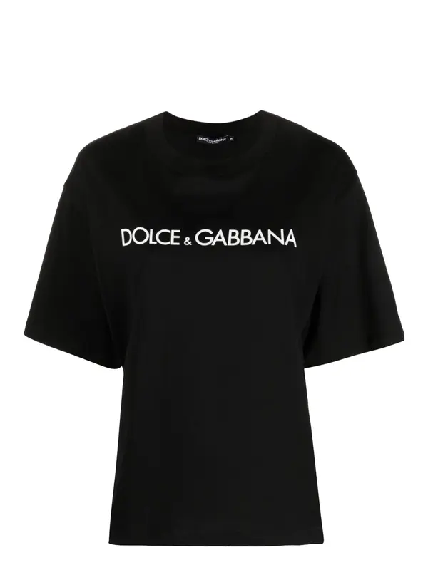 Dolce & Gabbana Logo-print Cotton T-shirt - Black