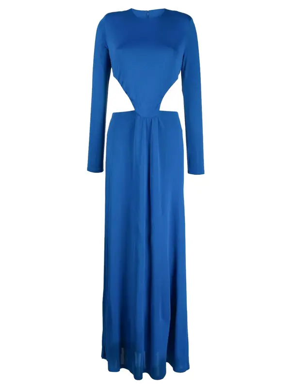Farm Rio Knotted Cut-out Maxi Dress - Blue