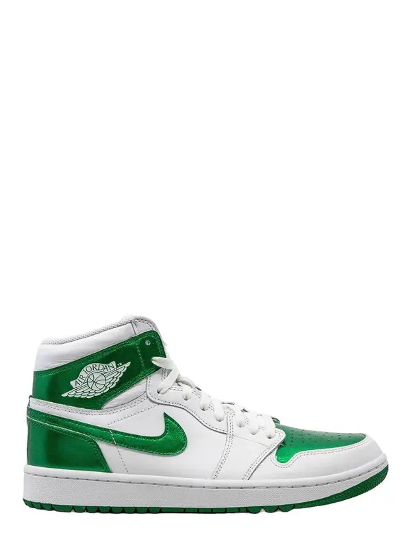 JORDAN Air 1 High Golf Metallic Sneakers - Green