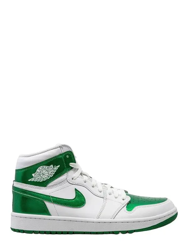 JORDAN Air 1 High Golf Metallic Sneakers - Green