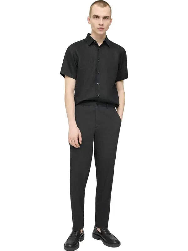 Theory Curtis Drawstring Pant In Good Linen - Black