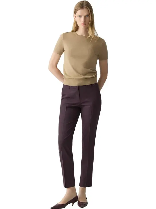 Theory Treeca Good Wool Pant - Dark Iris