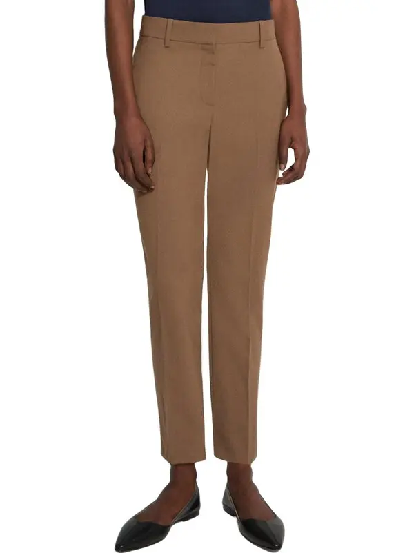 Theory Treeca Good Wool Pant - Truffle