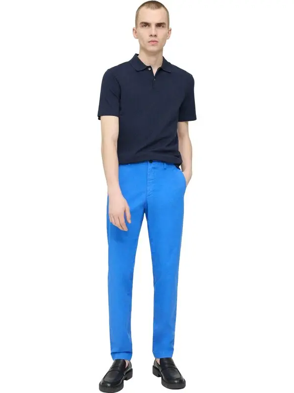 Theory Classic-fit Pant In Organic Cotton - Palace Blue