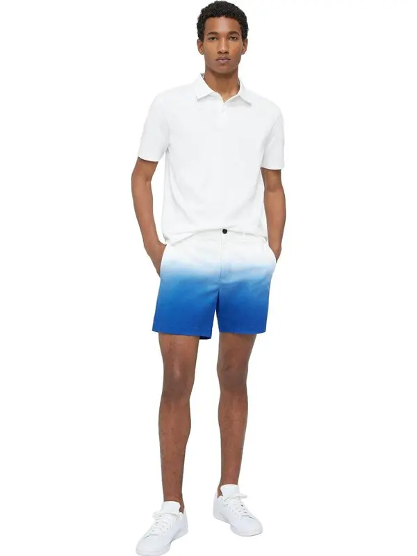 Theory Classic-fit 6" Short In Organic Cotton - White/klein Blue