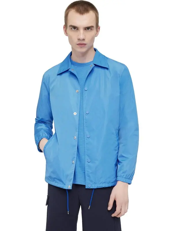 Theory Coach Jacket In Nylon - Palace Blue