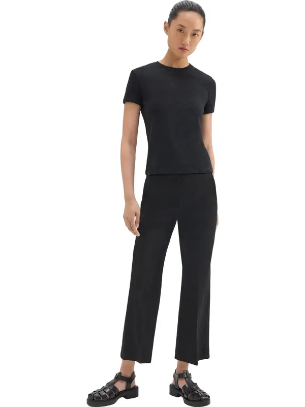 Theory Wide Crop Pant - Black