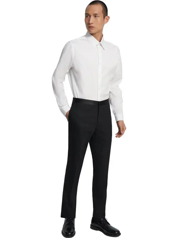 Theory Mayer Tuxedo Pant In Stretch Wool - Black