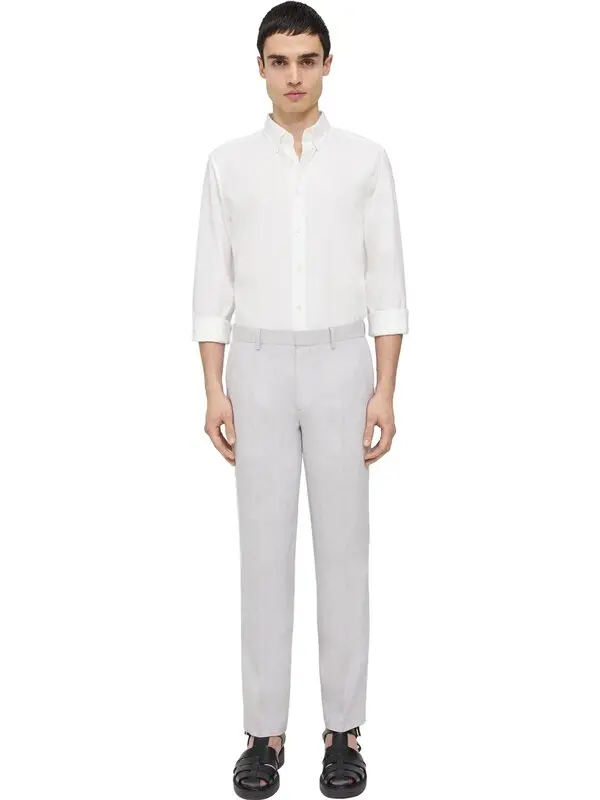 Theory Slim Leg Slub Linen Pant - Vapor