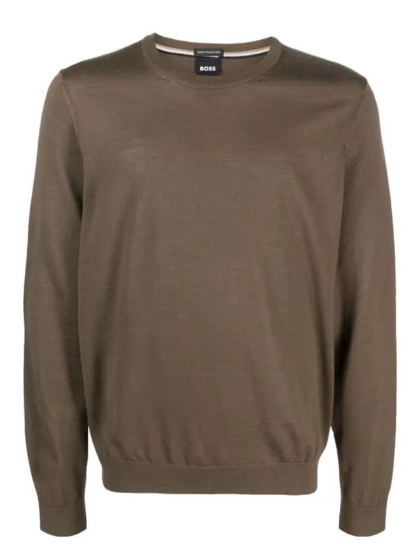 BOSS Round-neck Jumper - Green