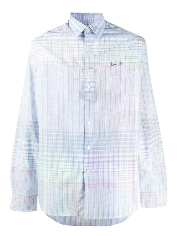 LANVIN Check-print Shirt - Blue