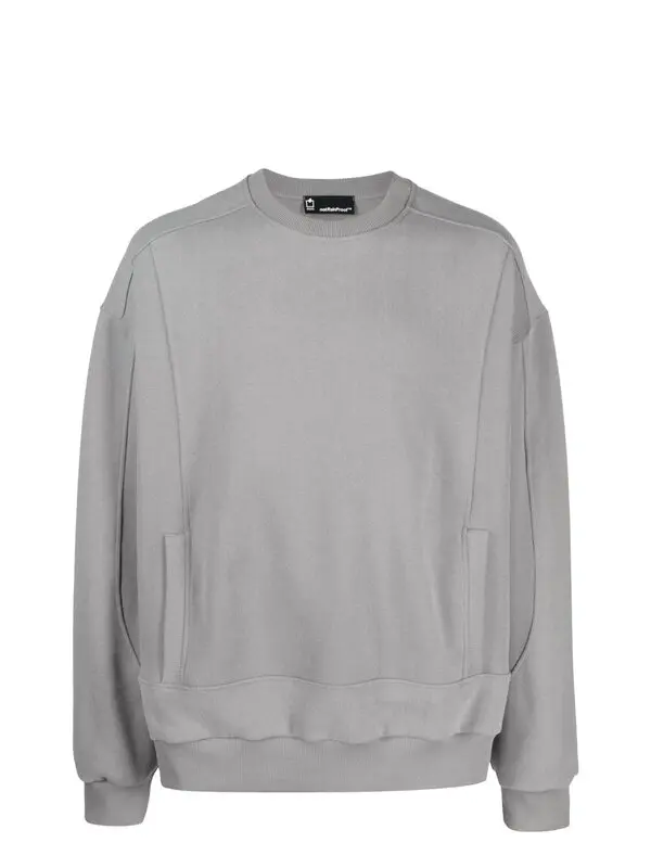 STYLAND Crew-neck Cotton Fleece Sweatshirt - Grey