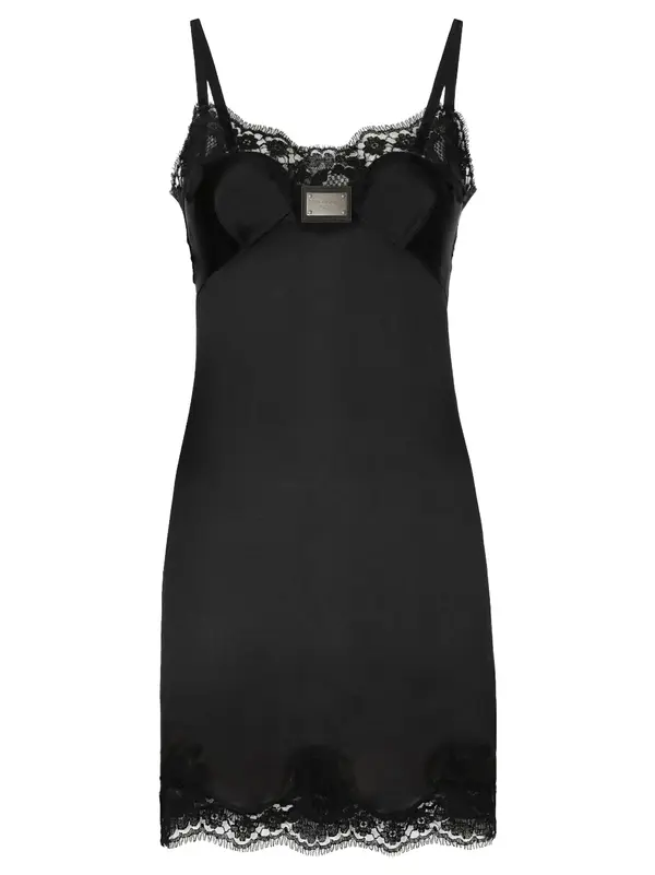 Dolce & Gabbana Lace-detail Minidress - Black