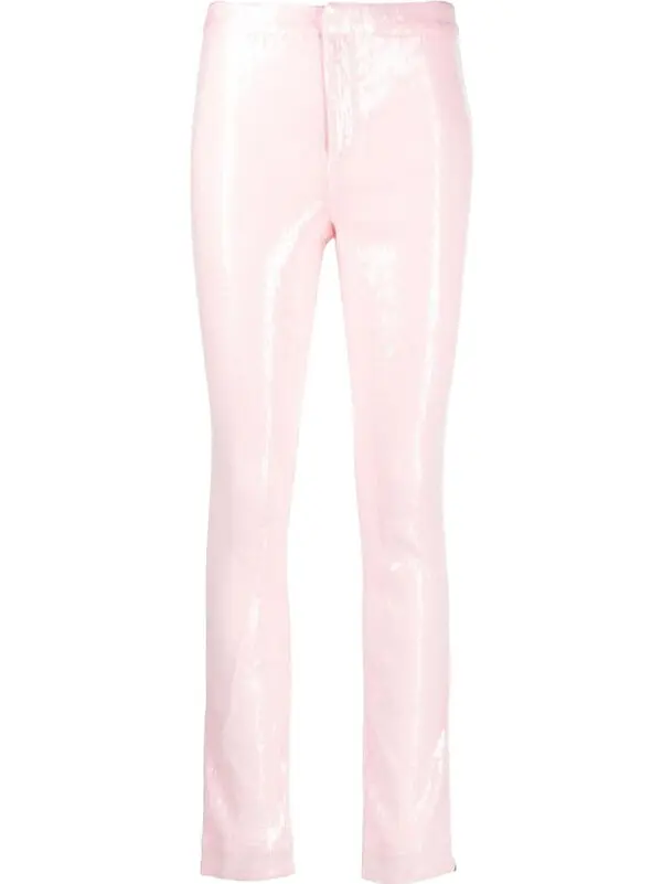 ROTATE BY BIRGER CHRISTENSEN Sequin-embellished Trousers - Pink